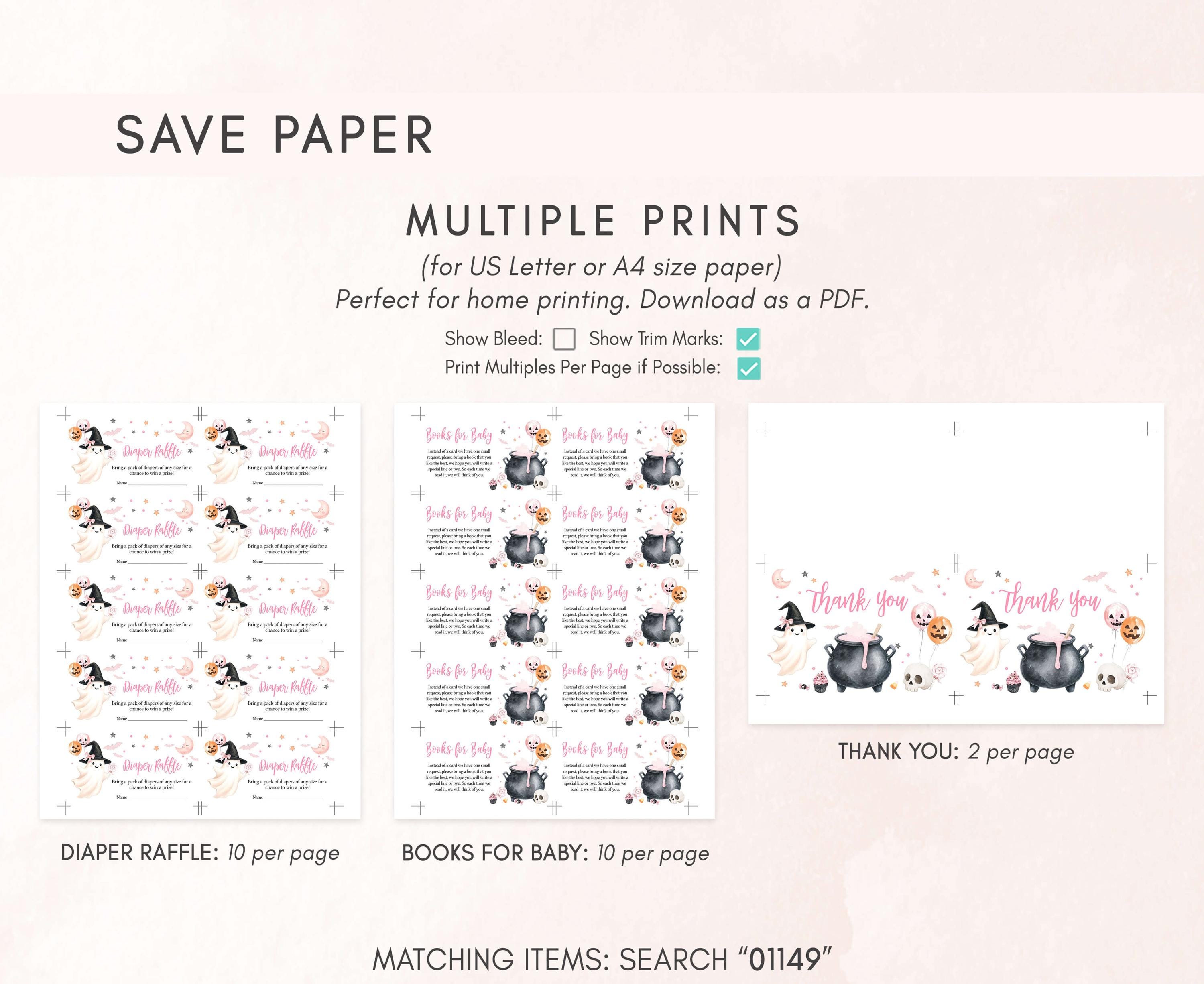 Editable A Little Boo is Almost Due Baby Shower Invitation Bundle, Pink ...