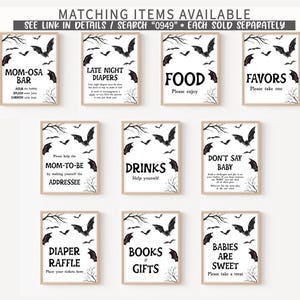 Envelope Station Sign We're Ging Batty Halloween Baby Shower, Bats ...