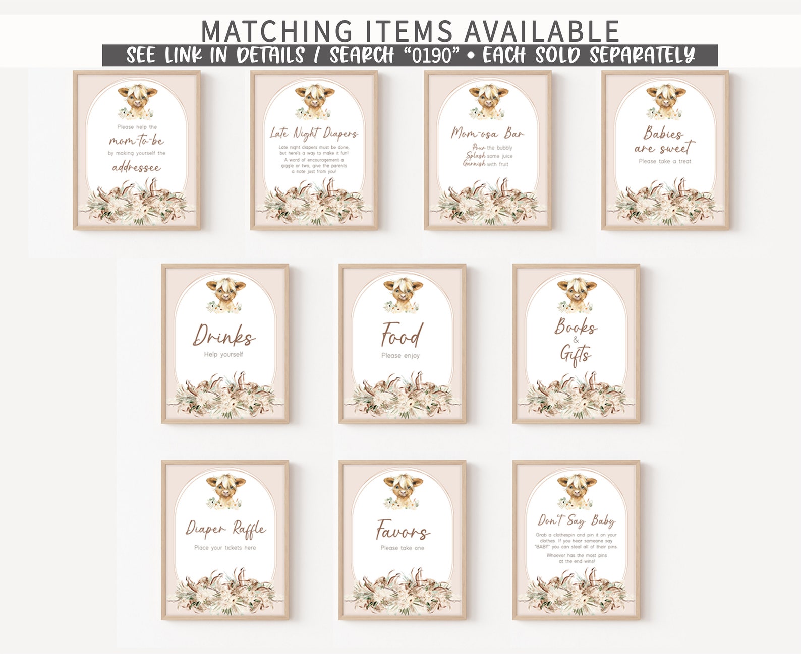 Editable Highland Cow Baby Shower Water Bottle Labels Cow Baby - Etsy