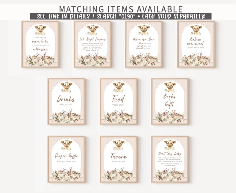 Editable Highland Cow Baby Shower Water Bottle Labels Cow Baby - Etsy