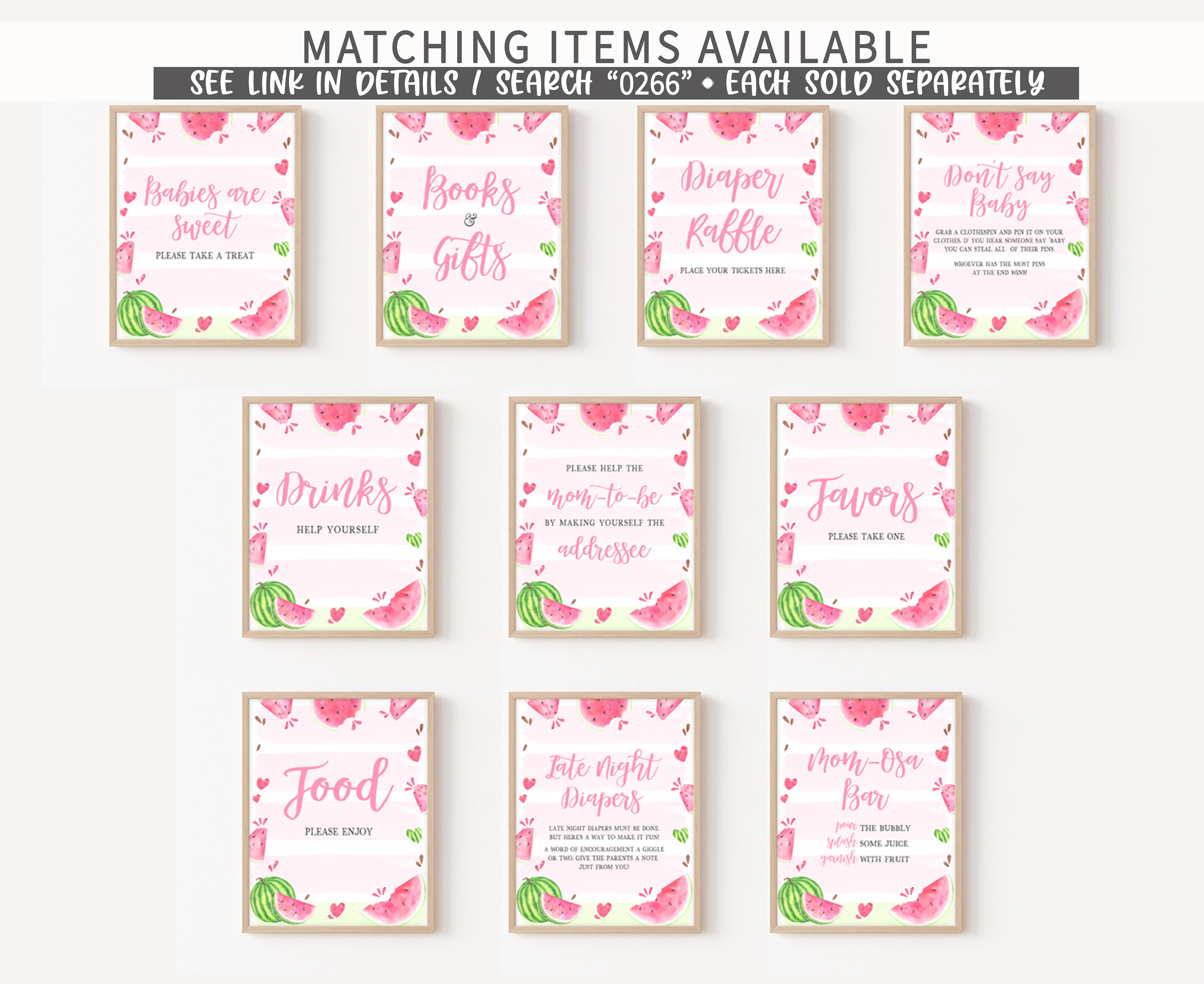 Editable Pink Watermelon Baby Shower Welcome Sign, Watermelon Girl Baby ...