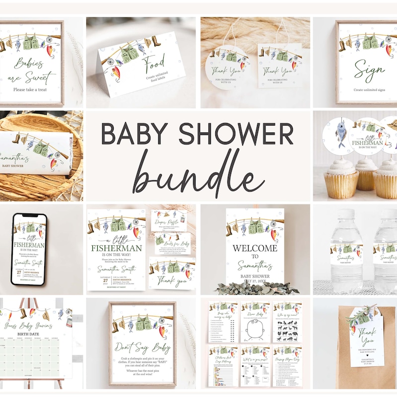 Fishing Baby Shower Decorations - Etsy