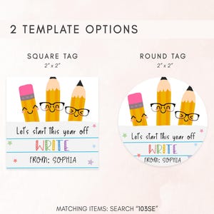 Editable Back to School Tag, 1st Day of School Teacher Gift Tag, Start ...