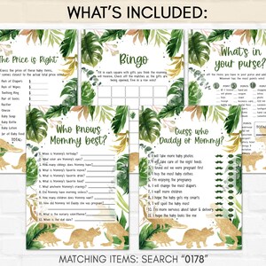 Dinosaur Baby Shower Games Bundle Gold Dino Baby Shower Game - Etsy