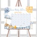 Editable Blue Beach Summer Baby Shower Due Date Calendar, Boy Splish ...