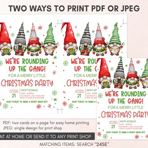 Editable We're Rounding up the Gang Party Invitation, A Merry Little ...
