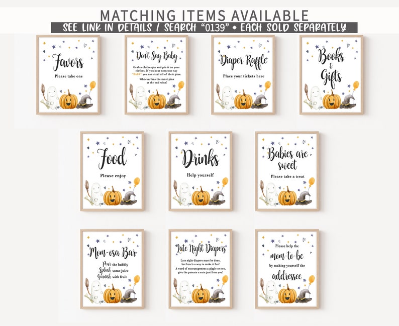 Mom Osa Bar Sign Little Boo Baby Shower Halloween Baby Shower - Etsy