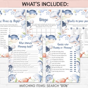 Under the Sea Baby Shower Games Ocean Baby Shower Game Pack - Etsy