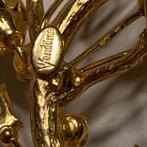 Vendome 1950s Gold and Crystal Brooch - Etsy