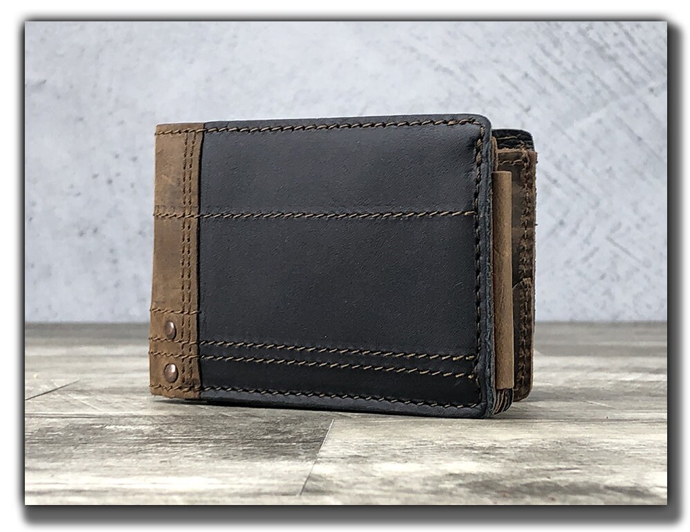 Leather Guitar Pick Wallet, Leather Wallet With Pick Holder, Wallet for ...