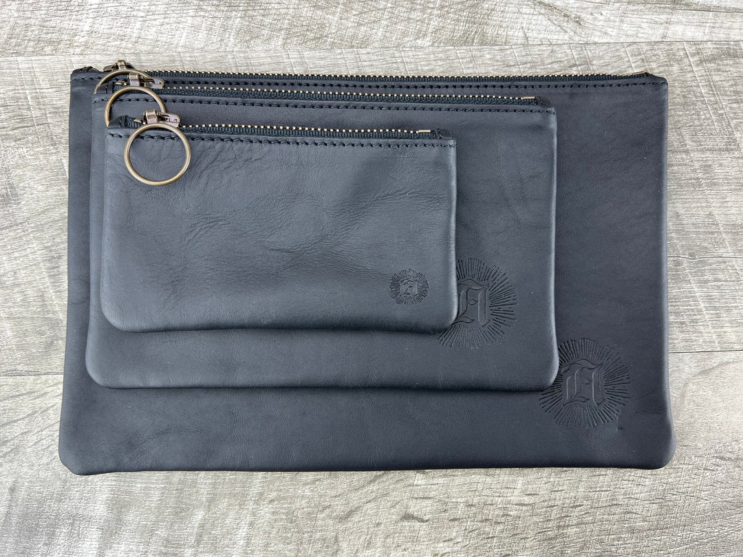 Leather Pouch, Leather Zipper Pouch, Card Wallet, Pencil Pouch ...