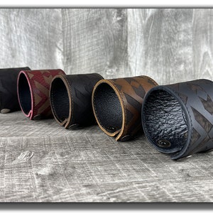 Leather Cuff Bracelet, Leather Wristband, Rocker Bracelet, Leather Cuff ...