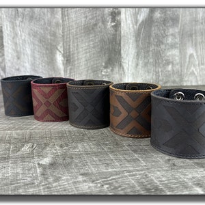 Leather Cuff Bracelet, Leather Wristband, Rocker Bracelet, Leather Cuff ...