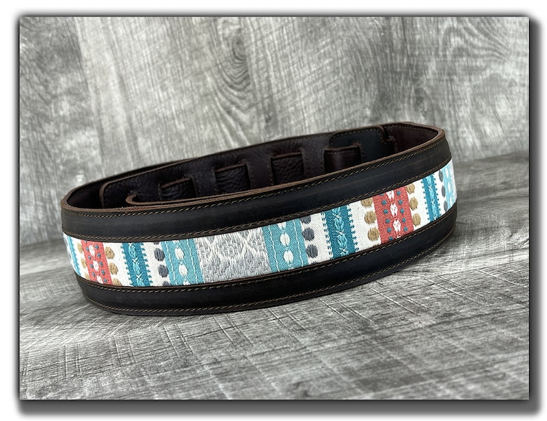 Native American Guitar Strap Leather Guitar Strap Acoustic - Etsy