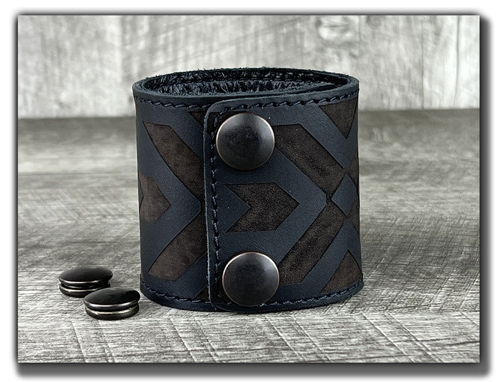 Leather Cuff Bracelet, Leather Wristband, Rocker Bracelet, Leather Cuff ...