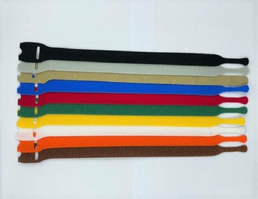VELCRO® ONE-WRAP® Cable Tie Straps - 10 Pack - 25mm X 300mm - Black or ...