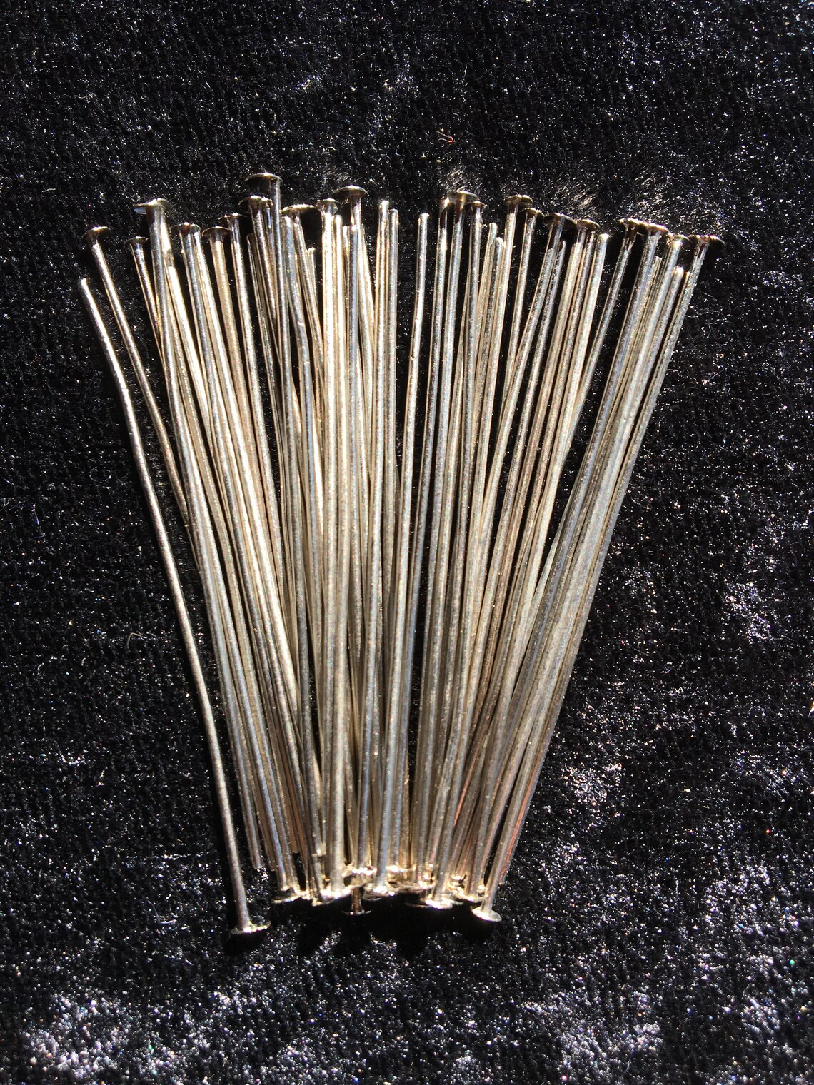 Head Pins 50mm 50 Pieces Choose Your Colour Straightened - Etsy