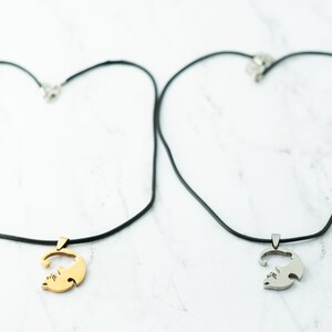 Cat Couple Necklace Set of 2 Matching Necklace for Boyfriend and ...