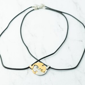 Cat Couple Necklace Set of 2 Matching Necklace for Boyfriend and ...