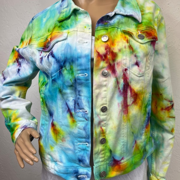 Tie Dye Denim Jacket - Etsy