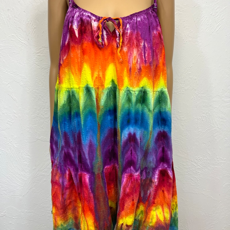 Ice Dye Rainbow Dress Etsy