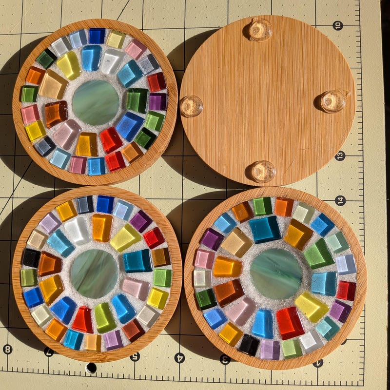 Mosaic Coasters - Etsy