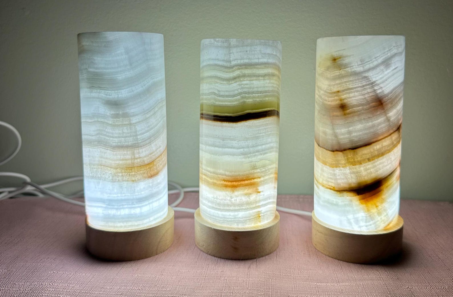 Afghanistan Jade Crystal Cylinder Lamp Lights - Etsy