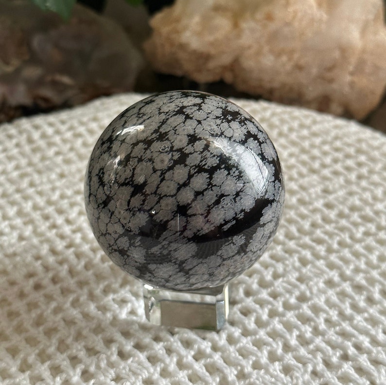 Snowflake Obsidian Sphere - Etsy