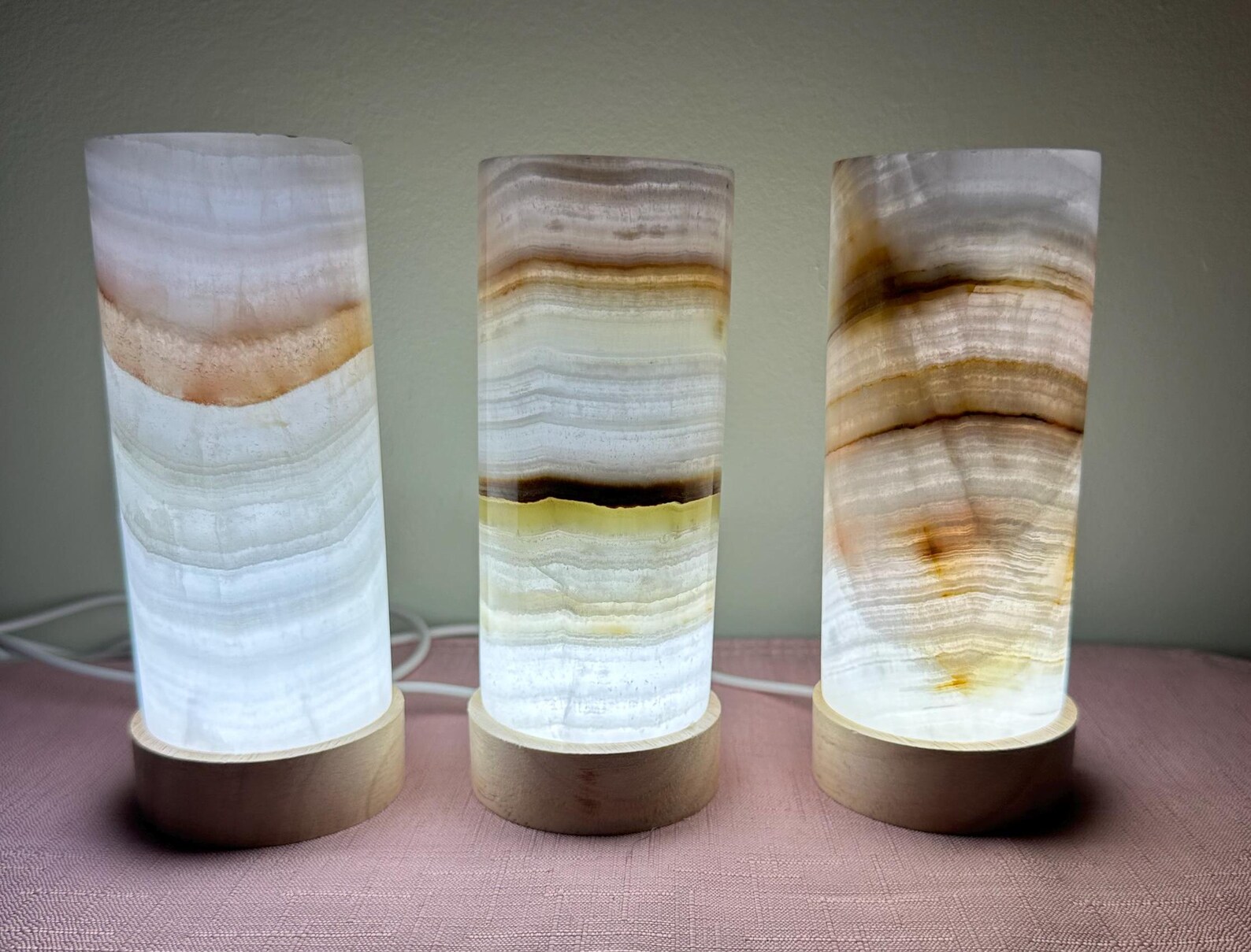 Afghanistan Jade Crystal Cylinder Lamp Lights - Etsy