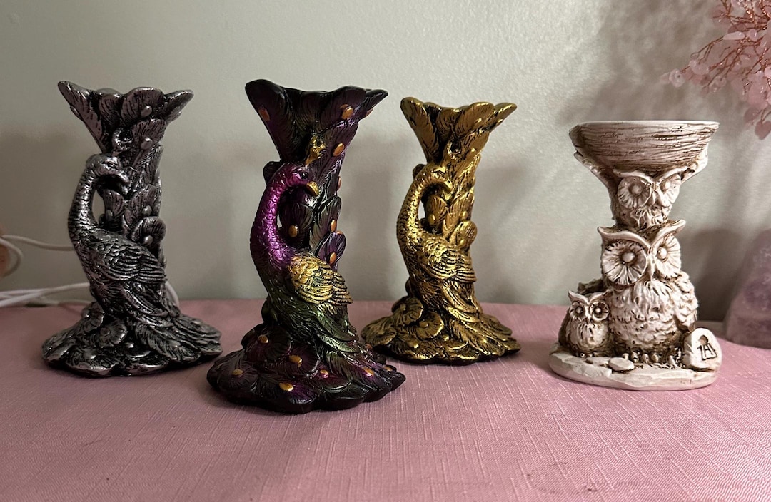 Peacocks and Owl Sphere Holder/stand - Etsy