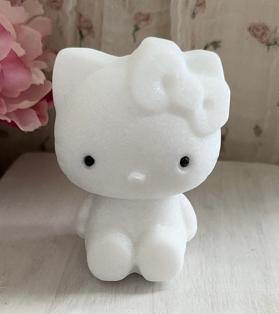 White Jade Hello Kitty’s Obsidian Eyes - Etsy