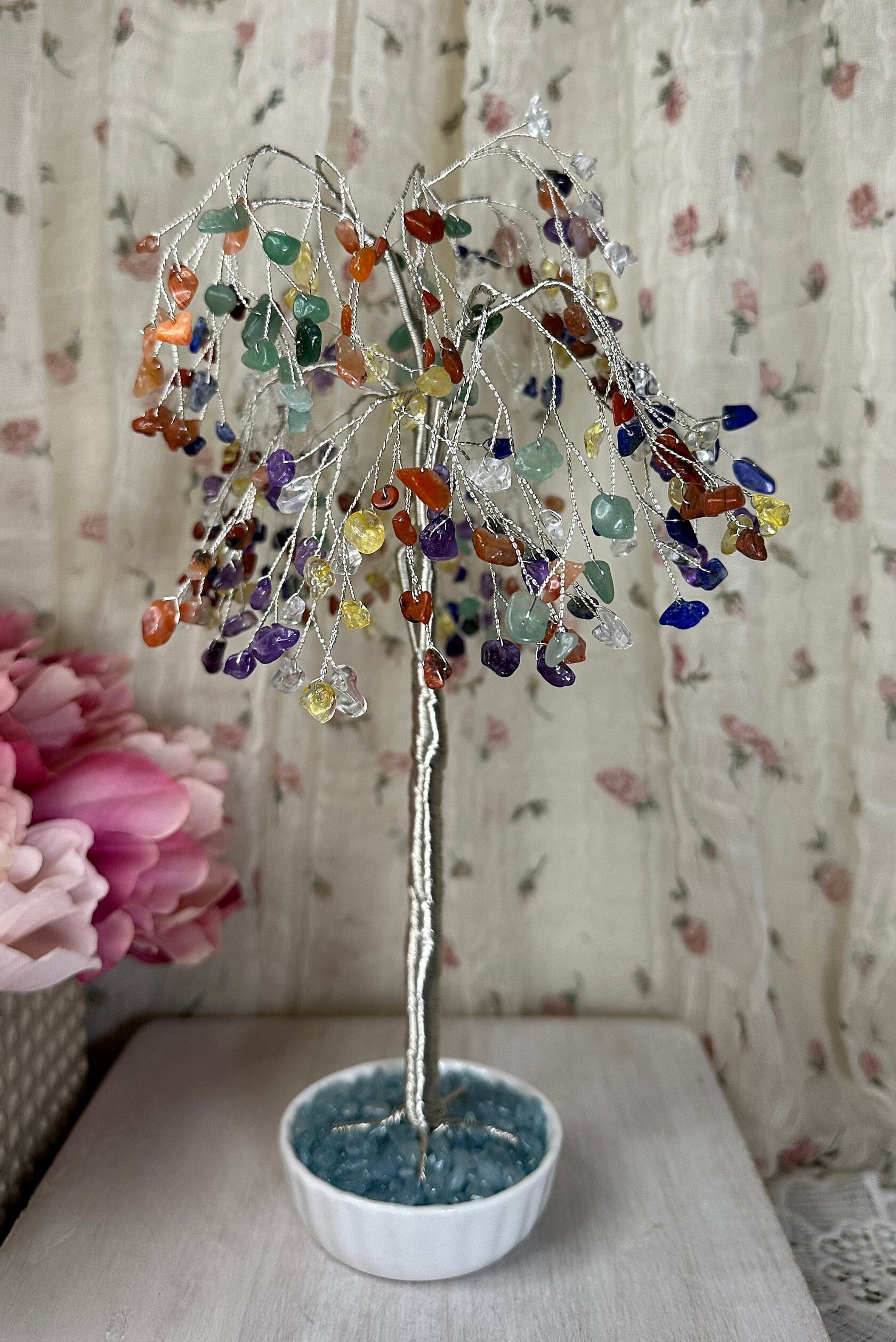 Weeping Willow Money Crystal Chakra and Sliver Tree - Etsy