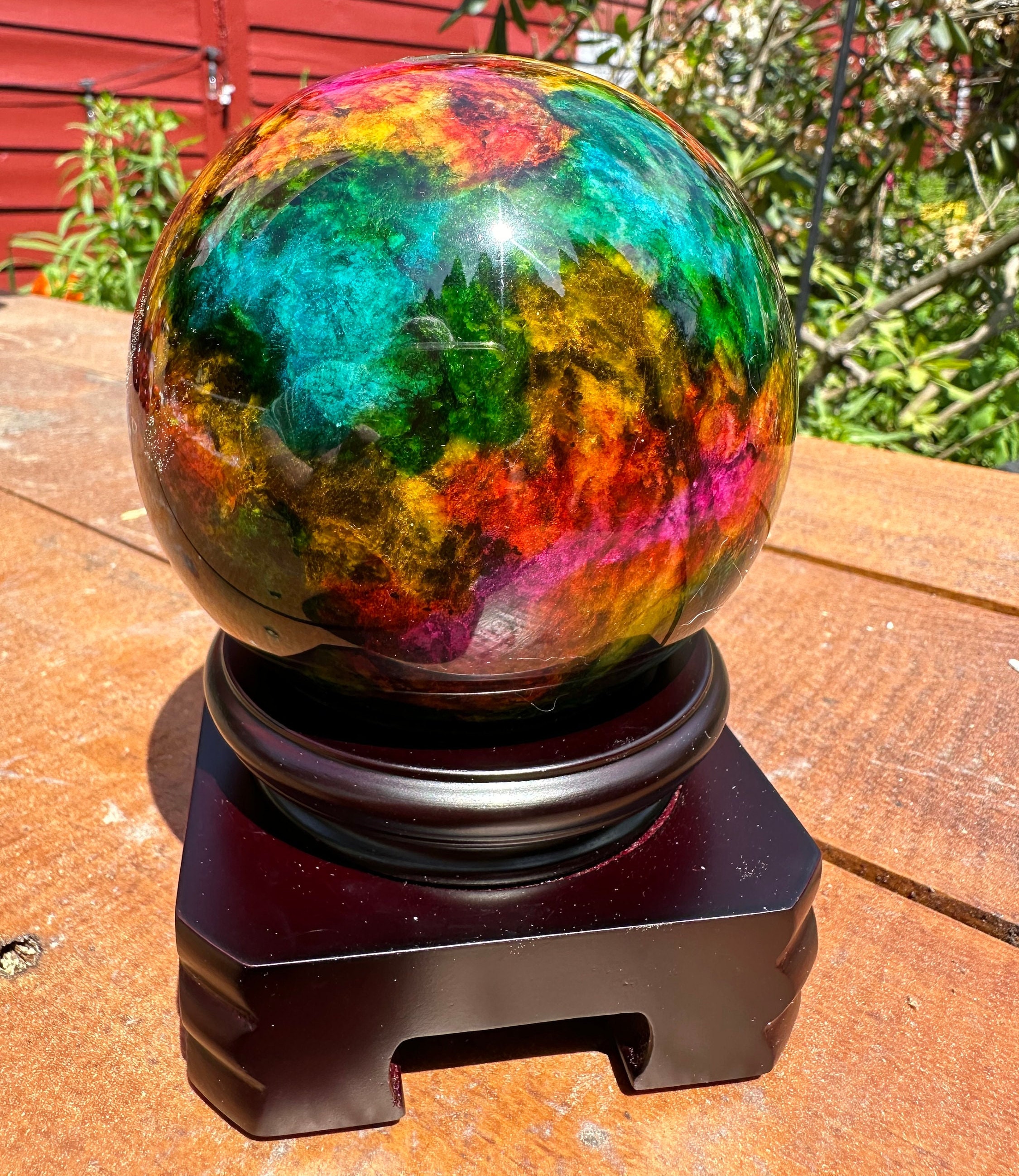 Taiwan Seven Color Jade Sphere - Etsy