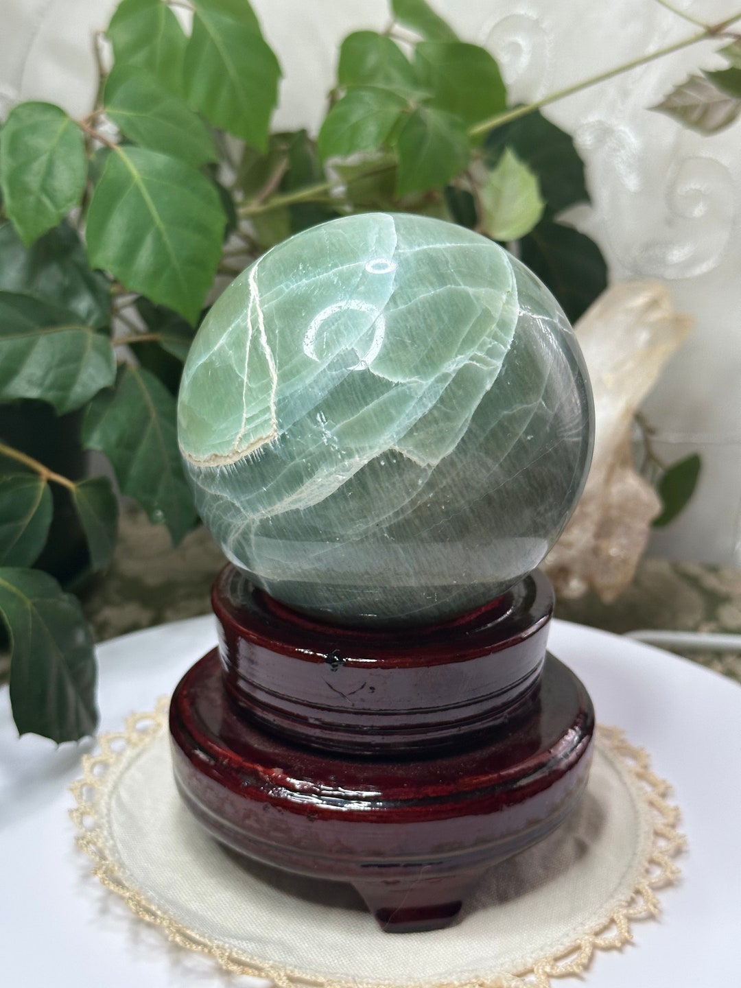 Large Green Moonstone Sphere - Etsy
