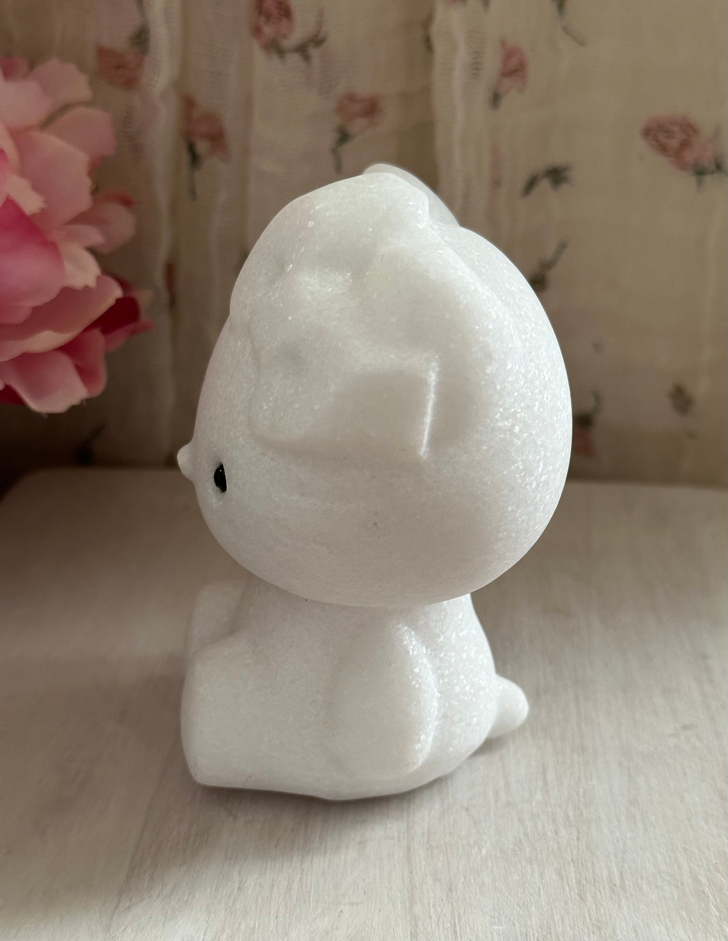 White Jade Hello Kitty’s Obsidian Eyes - Etsy