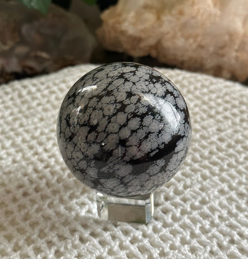 Snowflake Obsidian Sphere - Etsy