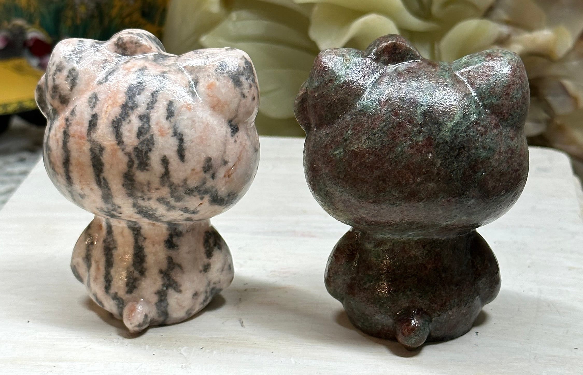 White Jade Ruby Zoisite Pink Zebra and Yellow Jasper Hello - Etsy