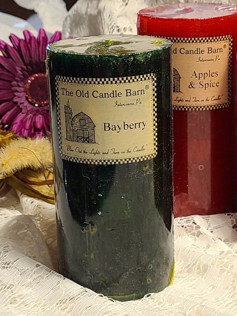 Candle Pillar the Old Candle Barn 3x6 Bayberry Christmas - Etsy