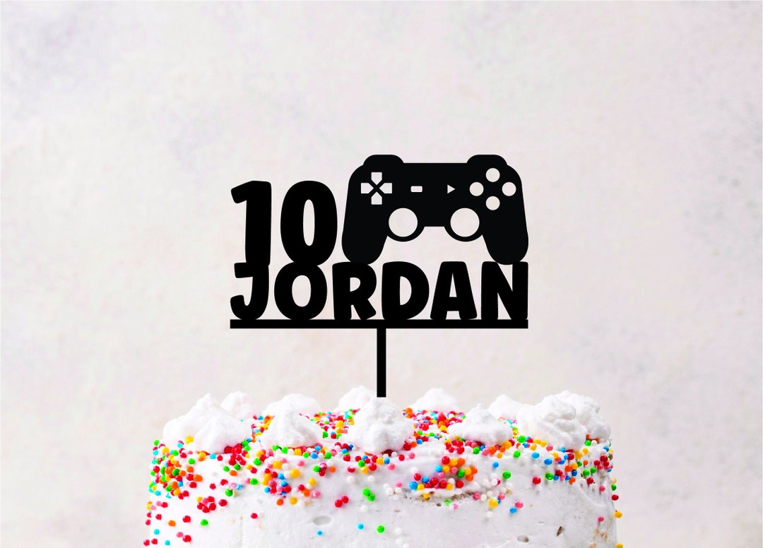 Playstation Controller Gaming Acrylic Personalised Cake Topper Birthday ...