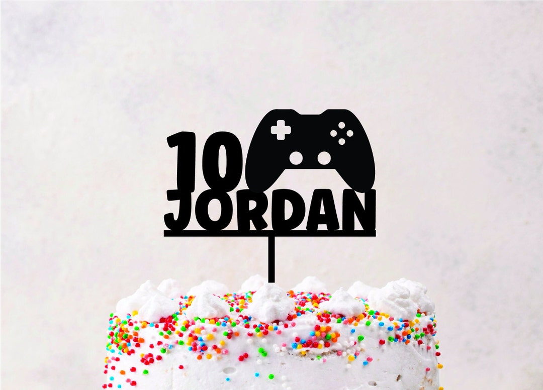 Xbox Controller Gaming Acrylic Personalised Cake Topper Birthday Kids ...