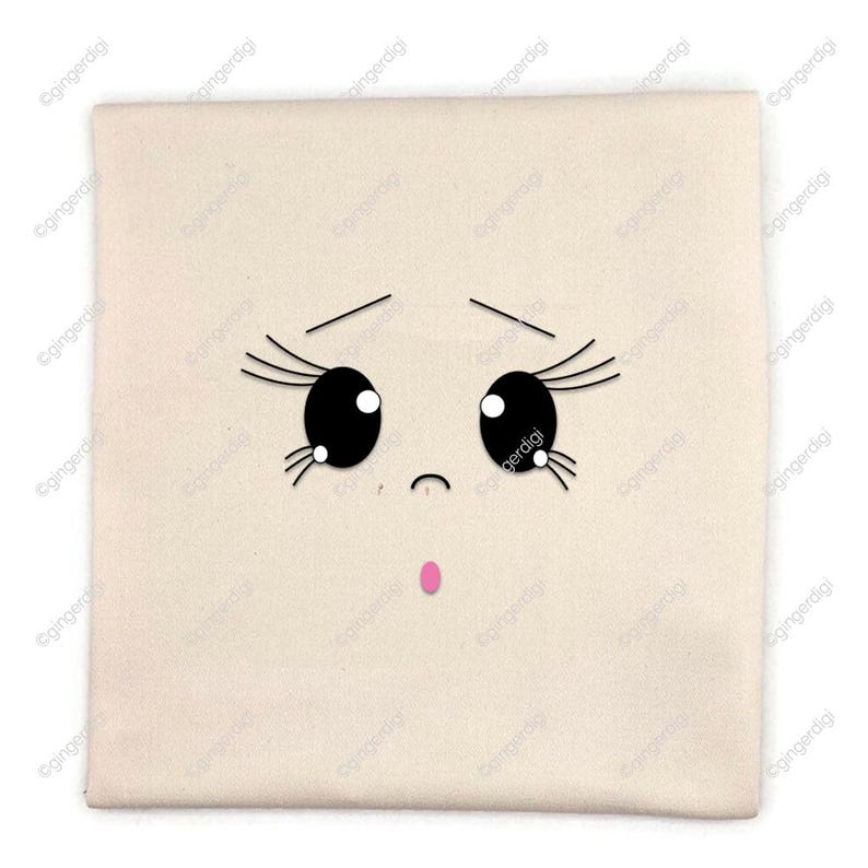 Doll Face Emma / Printable Doll Face / Transfer Print / Digital File ...