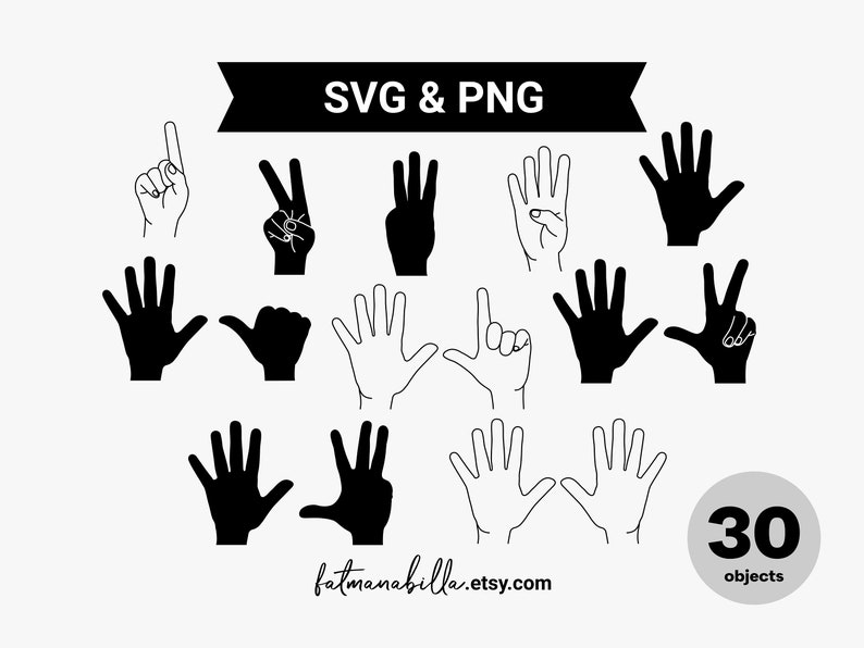 Finger Count Svg Hand Sign Number 1 2 3 4 5 6 7 8 9 10 One Two Three ...