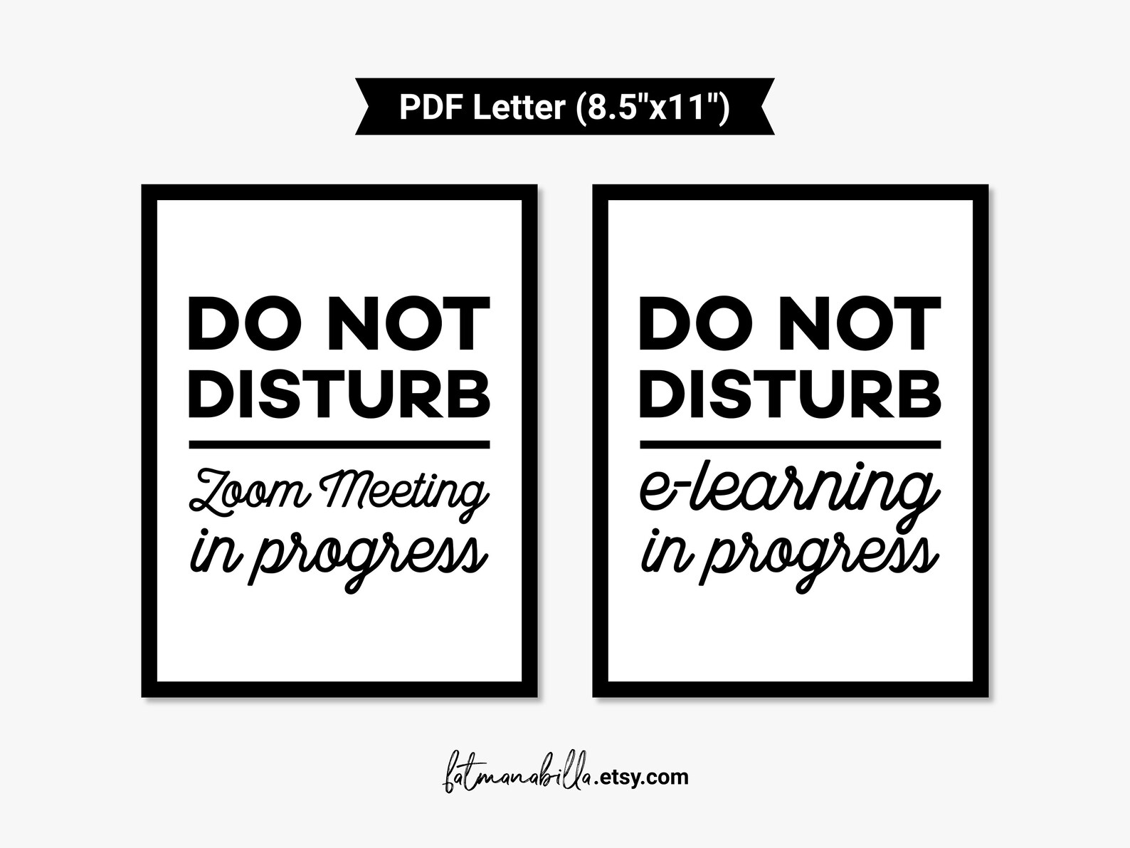 Zoom meeting in progress sign printable E-learning sign | Etsy