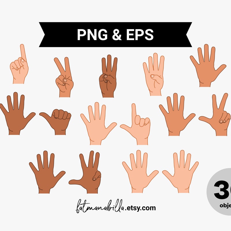 Fingers Counting Clipart - Etsy