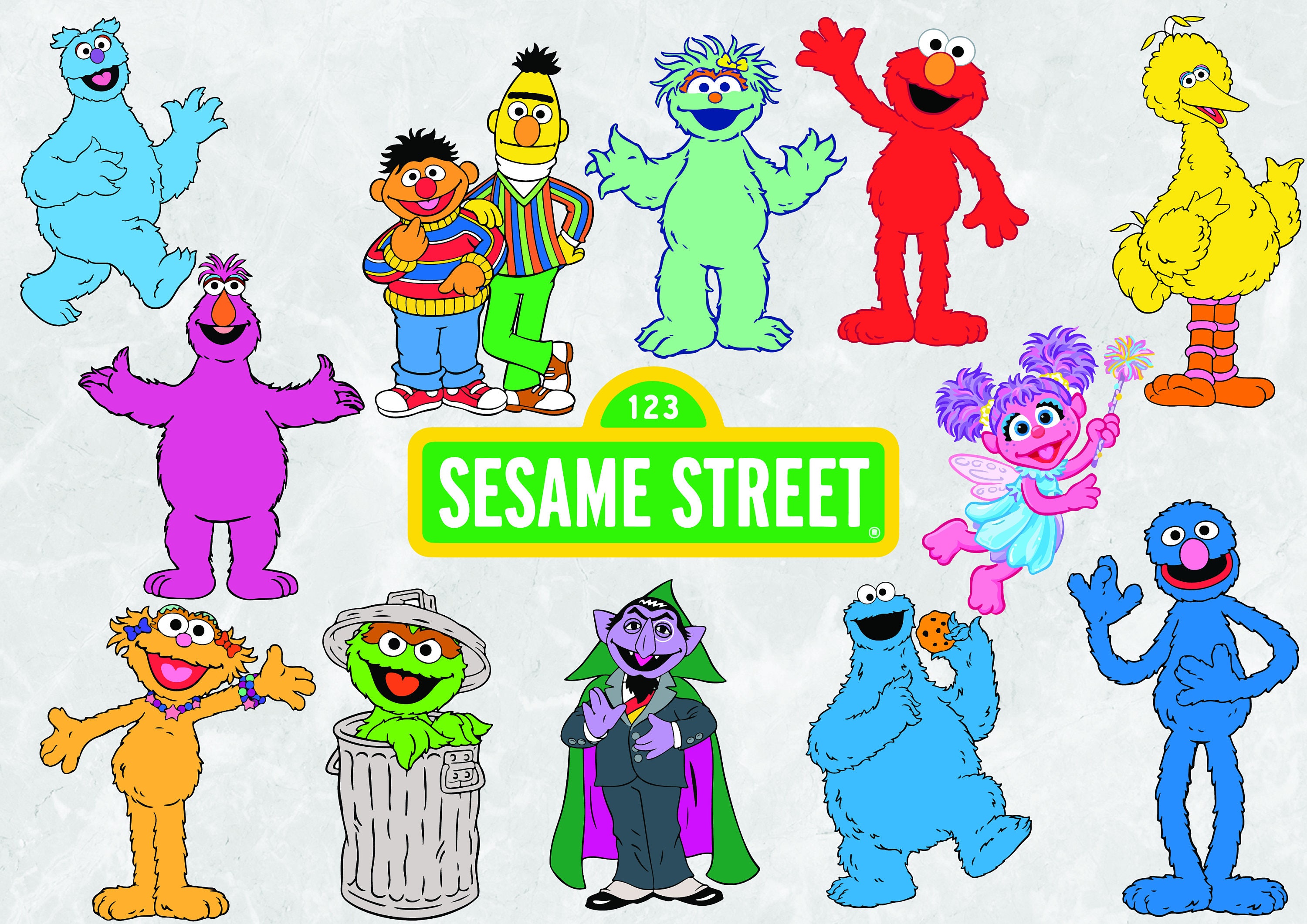 Sesame Street Svg Sesame Street Vector Sesame Street Clipart Elmo