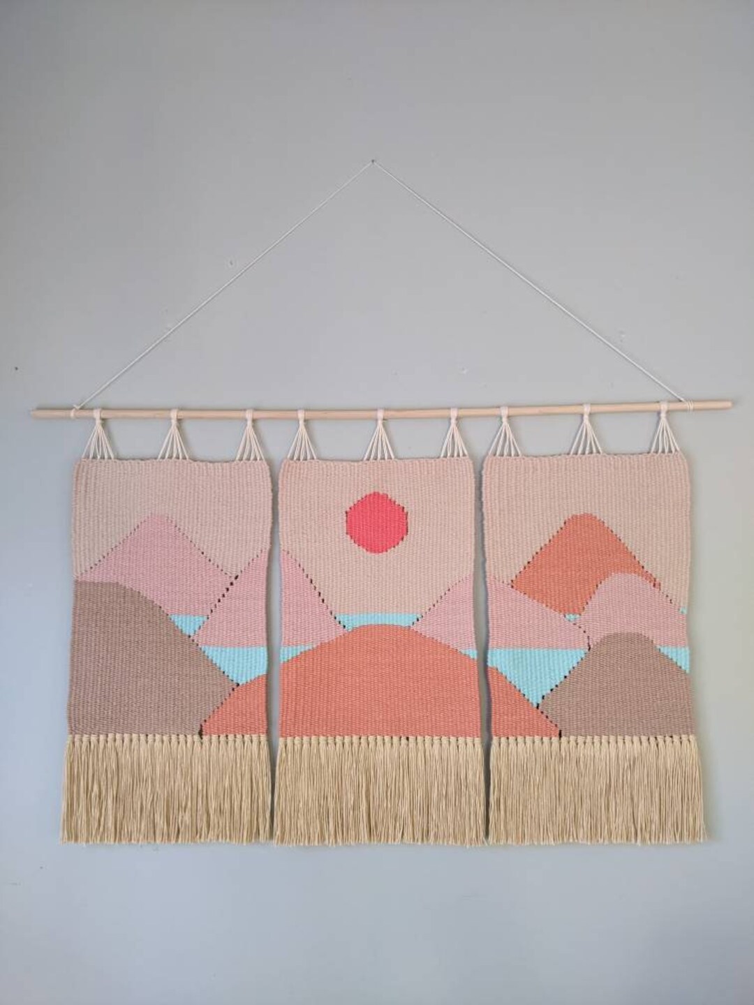 Woven Weave Wall Hanging// Loom Weave Wall Art// Boho Wall Hanging ...