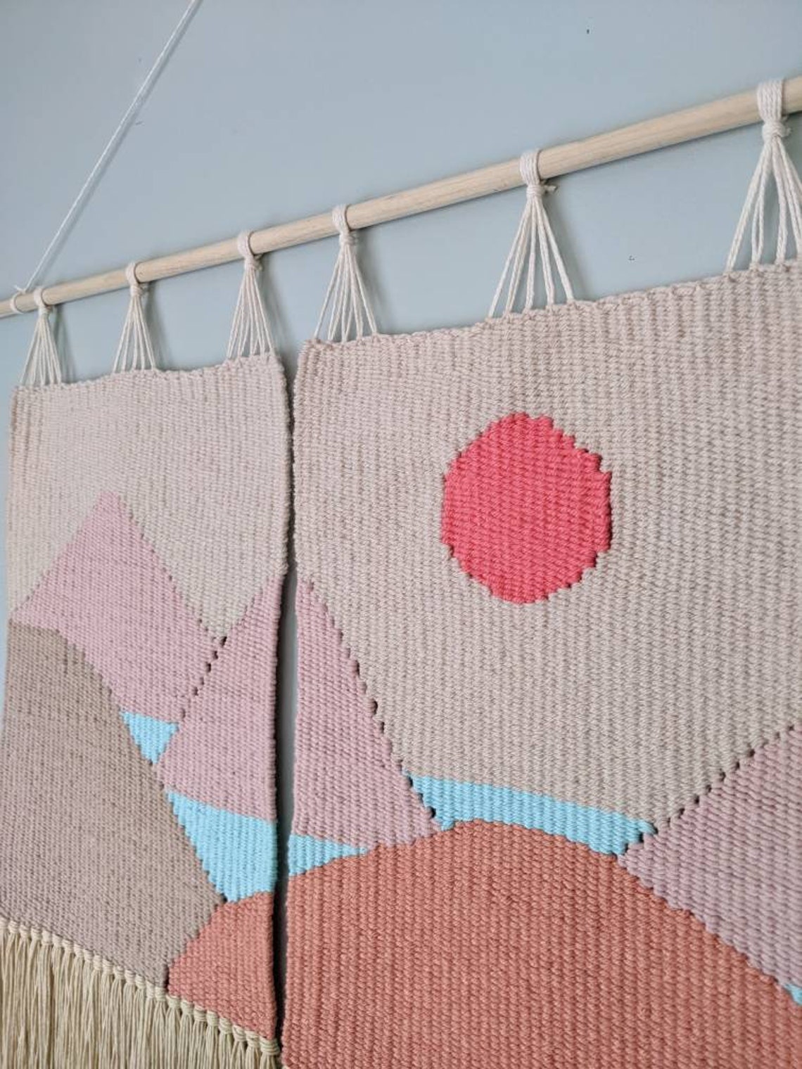 Woven Weave Wall Hanging// Loom Weave Wall Art// Boho Wall Hanging ...