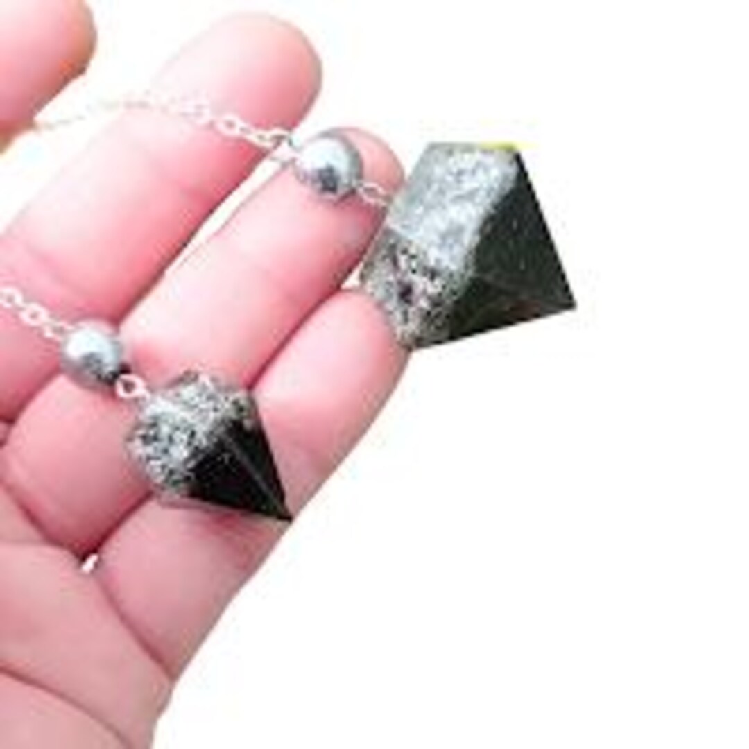 Double Divination Pendulum, Orgonite Pendulum, Tourmaline Pendulum ...