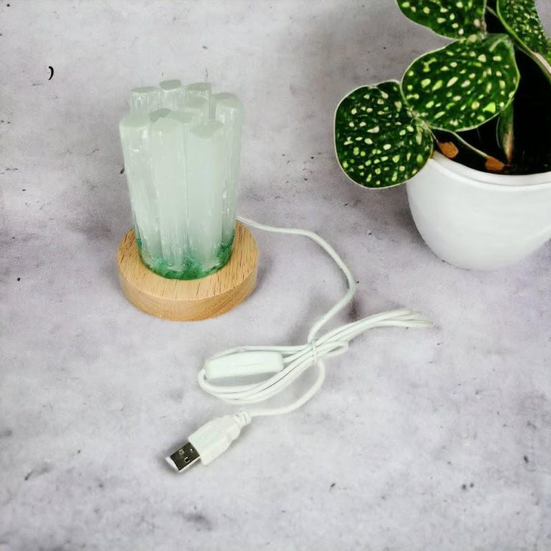 Selenite Lamp - Etsy