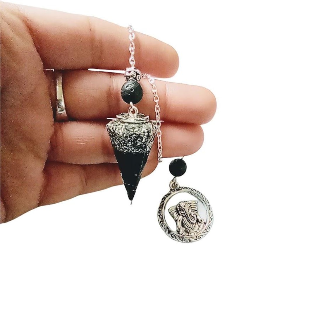 Divination Pendulum, Orgonite Pendulum, Tourmaline Pendulum, Ganesha ...